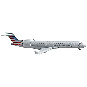 GeminiJets Bombardier CRJ700 Commercial Aircraft American Airlines - American Eagle Silver with Striped Tail 1/400 Diecast Model Airplane