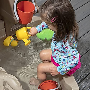 Step2 Pump & Splash Discovery Pond Water Table Outdoor Water Toy with Water Pump, Brown