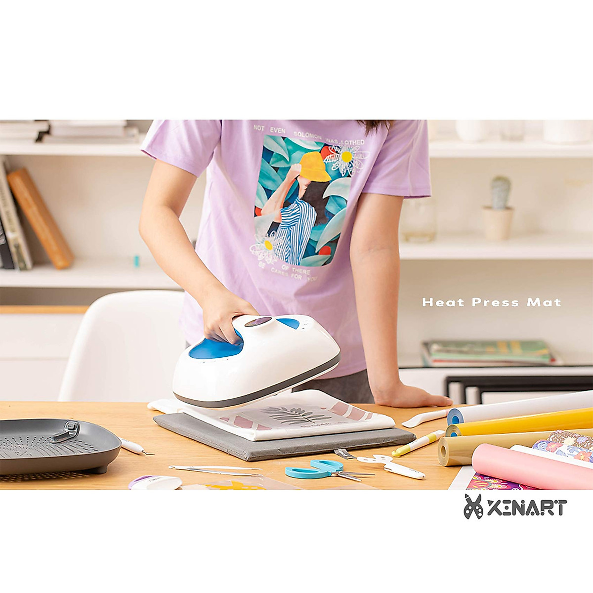 XINART Heat Press Mat for Cricut Easypress(12x12 inch) Cricket Double-Sided Ironing Mat for Craft Vinyl Ironing Insulation Transfer Heating Mats for Easypress 2