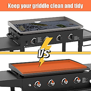 Griddle Mat for 28" Blackstone Grill, 100% Silicone Protective Mat Cover for Blackstone, Heavy Duty Food Grade Silicone Mat, Outdoor Grill Cooking Surface Protective Cover, Reusable BBQ Grill Mat