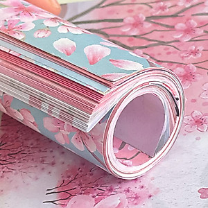 Origami 6x6 Paper Kit 50 Sheets 12 Vivid Colors Double Sided Printed Traditional Patterns Square for Arts Crafts Projects, Japanese Sakura Chiyo