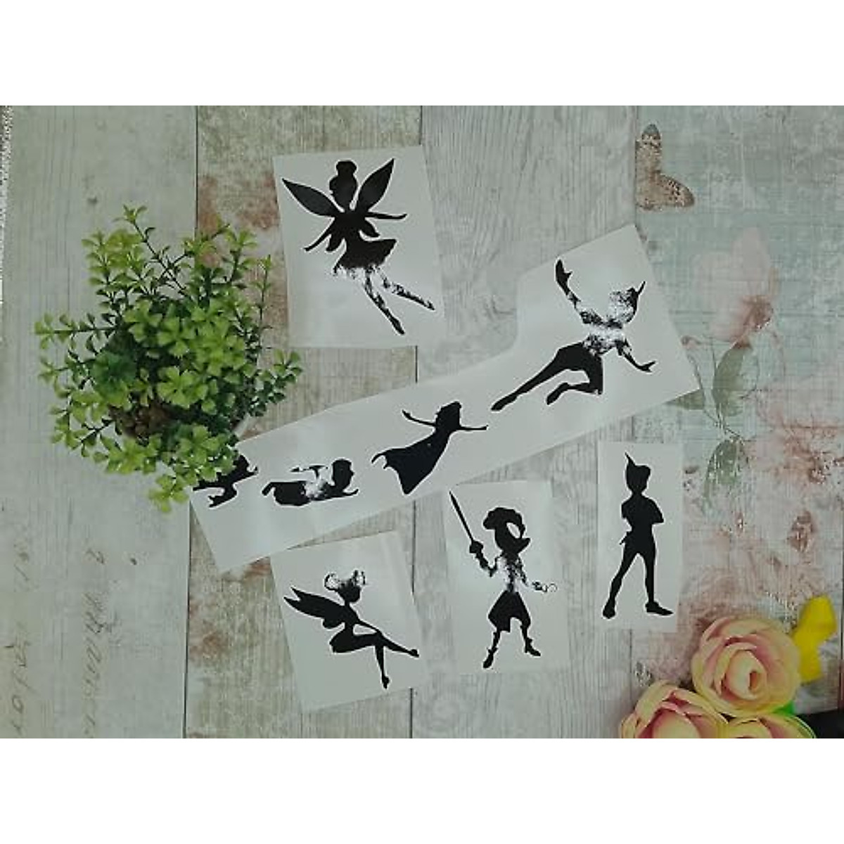 Pack of 5 Peter Pan, Wendy and His Gang Inspired Novelty Wall/Laptop/car Sticker/Nursery Décor Wall Sticker (Small)