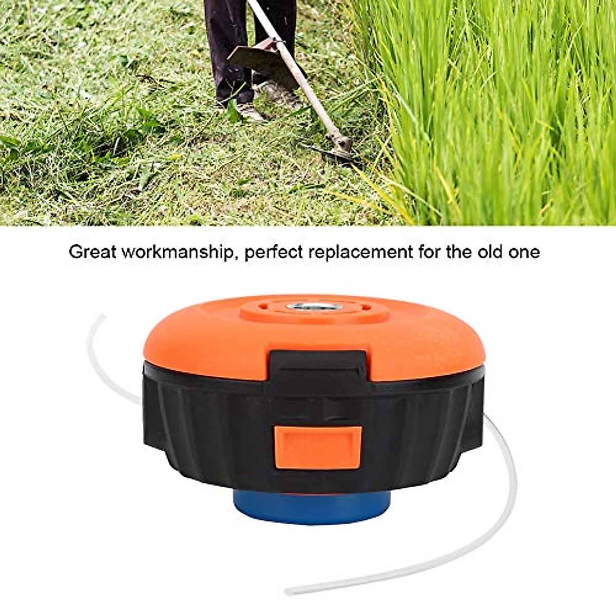 Trimmer Head, Universal Nylon Grass Trimmer Head Replacement Garden Strimmer Lawn Mover Accessory for Pruning and Trimming Grass, Blue