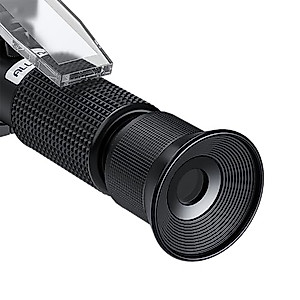 ALLmeter Grape Wine Refractometer Brix Alcohol Refractometer for Grape Wine Brewing Measure Sugar Content & Predict Alcohol Degree Dual Scale of 0-40% Brix & 0-25% vol Alcohol for Brewing Winemaking