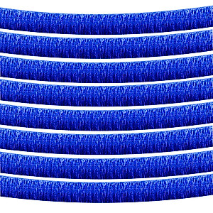 10 Pack 10 Feet Blue Foil Fringe Garland Metallic Tassle Banner Wall Hanging Tinsel Streamers Backdrop for Parade Floats, Bachelorette, Wedding, Birthday, Halloween, Christmas Party Decorations