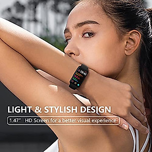 KEEPI Fitness Tracker with Blood Oxygen SpO2, 24/7 Heart Rate Monitor and Blood Pressure Activity Tracker, Sleep Tracker with Calorie Step Counter, IP68 Waterproof Pedometer for Women Men Android iOS