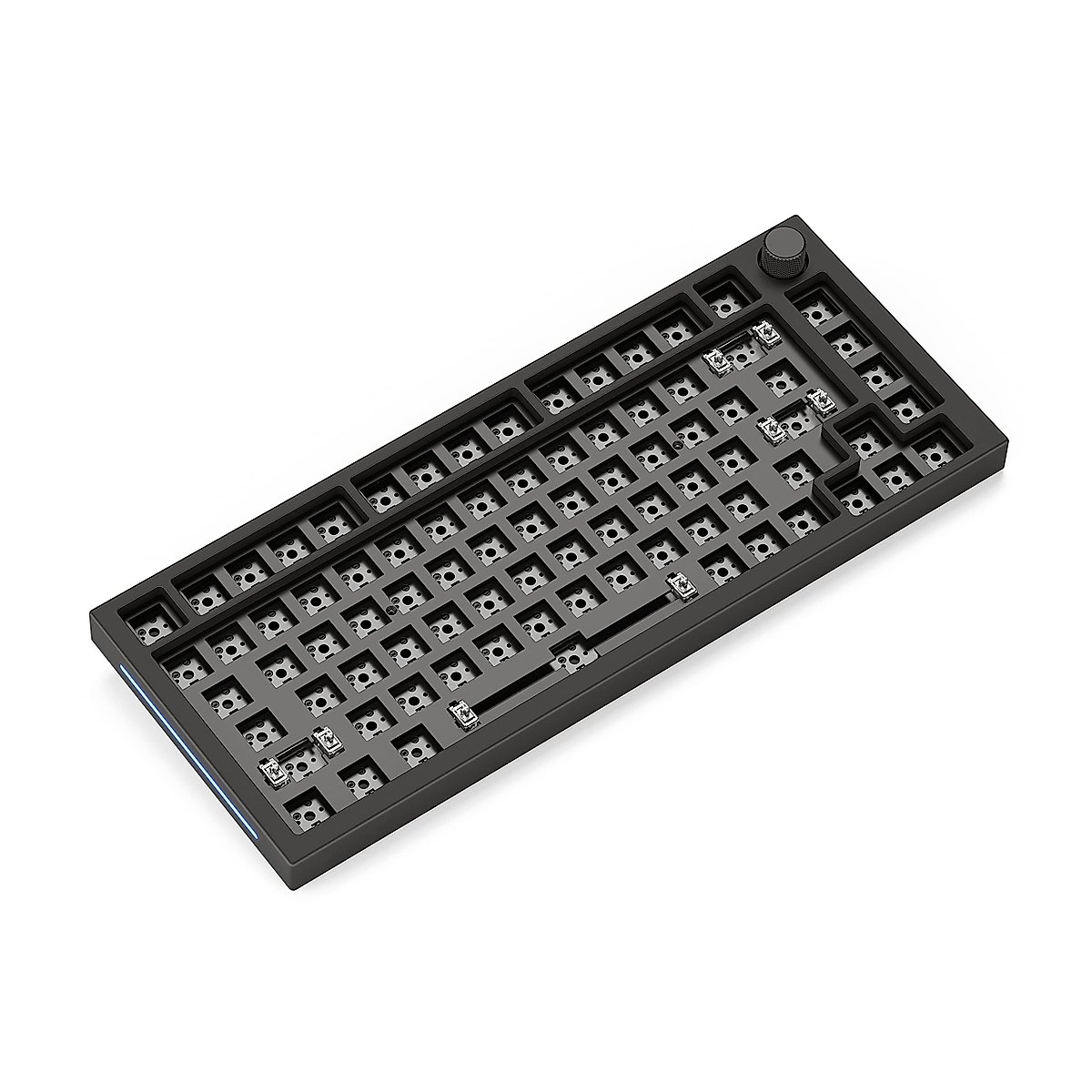 Glorious Gaming GMMK PRO 75% Barebones Black (Frame Only) - Modular Mechanical Gaming Keyboard, TKL Size (75%), 3.3lb Frame, RGB, Fully Customisable, 5-Pin Switch Support