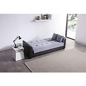 NHI Express Melanie Sofa Futon Bed, Gray