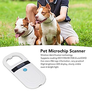 Pet Microchip Scanner, Easy to Use Animal ID Scanner Handheld for FDXB EMID Chip