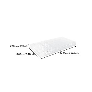 FOMIYES 2pcs 24 Grids Clear Plastic Jewelry Box Organizer Storage Container with Dividers Earring Storage Box Jewelry Divided Storage Case