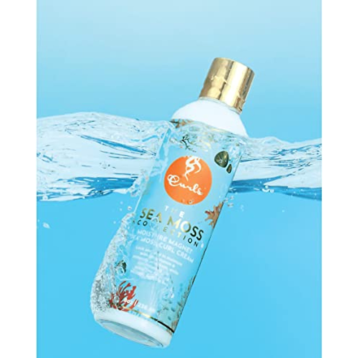 Curls Sea Moss Moisture Magnet Cream - Attracts and Locks In Moisture - Defines, Sculpts Waves, & Controls Frizz - For All Types 8oz, 1 Count