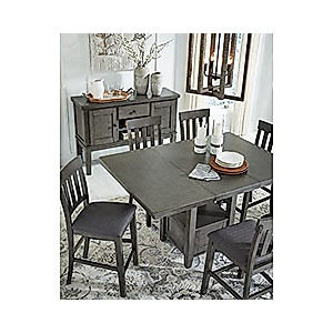 Signature Design by Ashley Hallanden Counter Height Dining Extension Table, 0, Gray