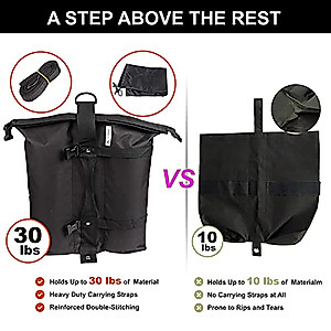 Leader Accessories 4pcs/Pack Canopy Weight Bags Sandbags 30lb/pc Upgrade Huge Capacity