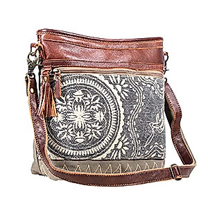 Myra Bags Vogue Canvas, leather & Rug Shoulder Bag S-1893