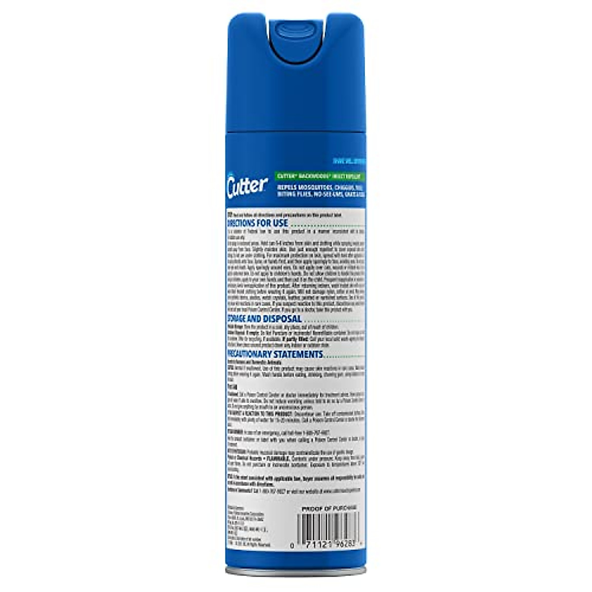 Cutter Backwoods Insect Repellent 11 Ounces, Aerosol, Repels Up To 10 Hours