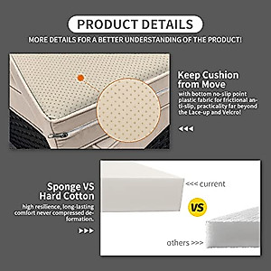 Rattaner Outdoor Furniture Set 3 Pieces Wicker Patio Furniture Outdoor Sectional Patio Couch Outdoor Coffee Table with Storage All-Weather No-Slip Cushions Waterproof Covers, Khaki