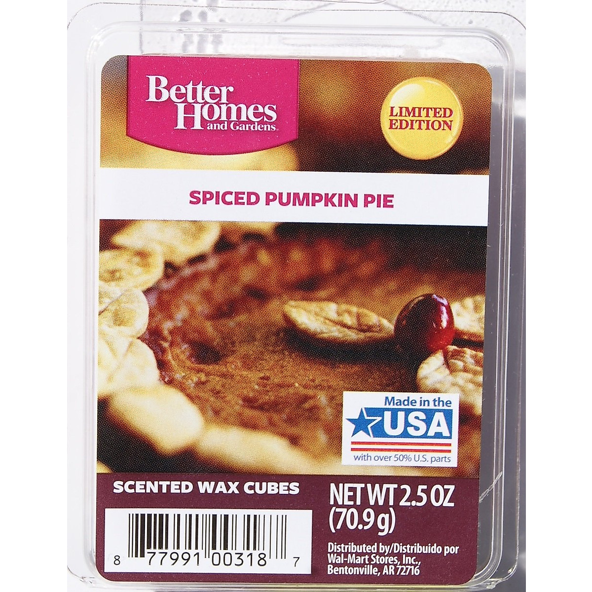 Better Homes and Gardens Spiced Pumpkin Pie Scented Wax Cubes