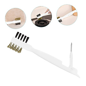 SOLUSTRE 4pcs Non-Slip Gas Stove Cleaning Brush Scraper Stiff Bristles for Tiles Windows Effortless Cleaning