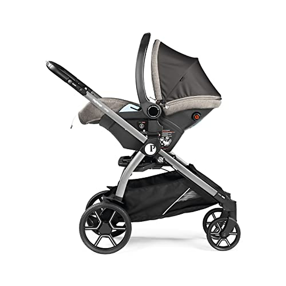 Peg Perego Ypsi – Compact Single to Double Stroller – Compatible with All Primo Viaggio 4-35 Infant Car Seats & Ypsi Bassinets - Made in Italy - City Grey (Grey)