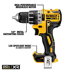DEWALT 20V MAX Cordless Drill and Impact Driver, Power Tool Combo Kit with 2 Batteries and Charger, Brushless (DCK283D2)