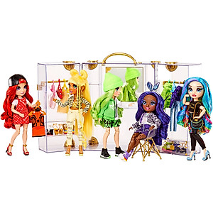 Rainbow High Deluxe Fashion Closet for 400+ Looks. Portable Clear Acrylic Playset Features 31+ Designer Doll Clothing & Accessories, Gift for Kids & Collectors, Toys for Kids Ages 6 7 8+ to 12 Years