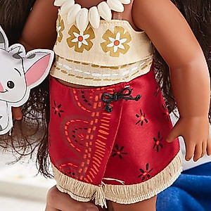 Disney Animators' Collection Moana Doll - 16 Inches Toy Figure, Molded Details, Fully Posable Toy in Satin Dress - Suitable for Ages 3+ Toy Figure