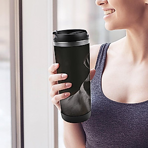 Black Labrador Travel Coffee Mug Stainless Steel Water Bottles Insulated Water Bottle Travel Mug Insulated Tumblers Travel Coffee Tumbler 12 Oz Coffee Tumbler Travel Cup