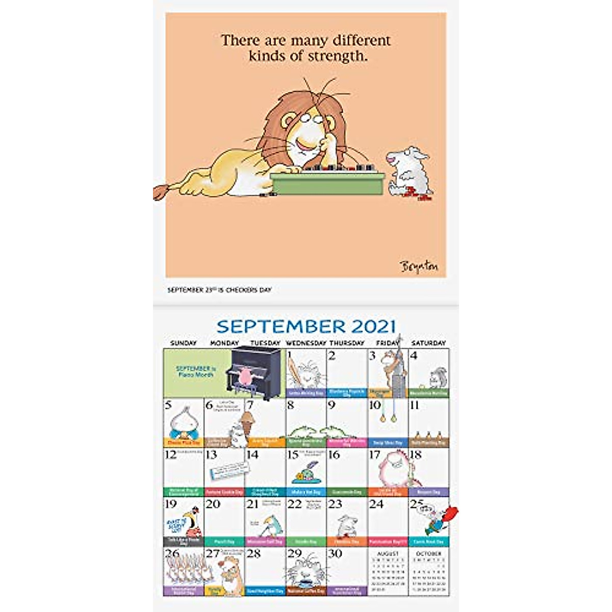Sandra Boynton's Every Day's a Fabulous Holiday 2021 Wall Calendar