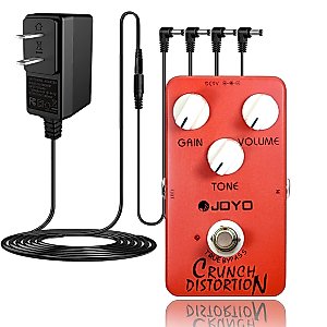 JOYO JF-03 Crunch Distortion Pedal Bundle with DC 9V Pedal Power Supply (800mA -1A) AC Adapter