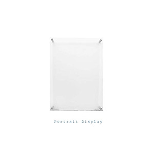 Snow David 11x14 Floating Acrylic Picture Frame with Chrome Standoff Double Panel Wall Mount Photo Frame for Picture Up to inches (11x14)