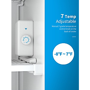 NAFORT Compact Upright Freezer 3.0 Cu. Ft. with Stainless Steel Single Door, Small Freezing Machine with Reversible Door, 7 Grade Adjustable Thermostat for Home Office