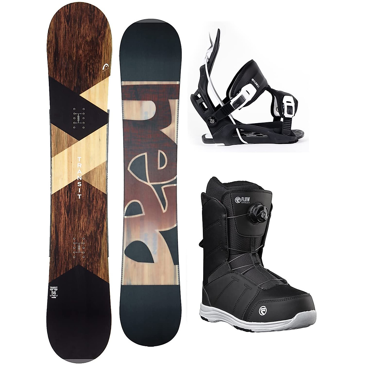 2023 Men's Head Transit 159 Wide Snowboard Package Flow Bindings BOA Boots (Boot Size 11)