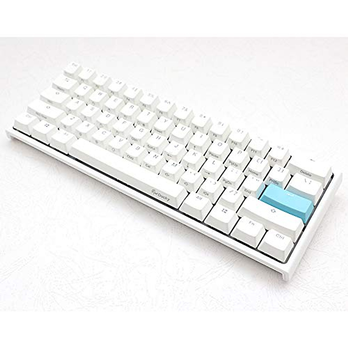 Ducky One 2 Mini Pure White - RGB LED 60% Double Shot PBT Mechanical Keyboard (Cherry MX Blue)