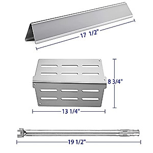 YOUFIRE Grill Replacement Parts for Weber Genesis 300 Series Flavorizer Bars Heat Deflector Burner Tube Set Kit for Weber Series E310 E320 E330 EP310 EP320 EP330 with Front Control Knob