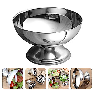 STOBAZA 3 pcs Creative Xxcm Tumbler Tasting Cups Goblets Cocktail Dish for Meal Trifle Container Silver S/ Sauce Sundaes S Tiramisu Glasses Hotel Holder Parties Parfait Footed Yogurt Prep