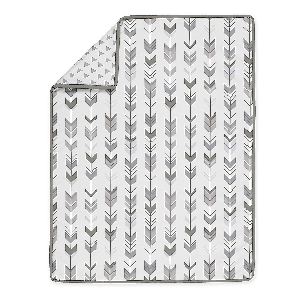Grey and White Woodland Arrow Boy, Girl, Unisex Baby Crib Bedding Set by Sweet Jojo Designs - 4 Pieces