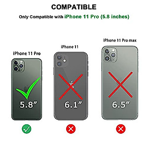 TENDLIN Compatible with iPhone 11 Pro Case Wood Grain with Carbon Fiber Texture Design Leather Hybrid Case