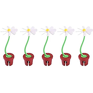 WAYUTO Silicone Lid Lifters Daisy 5Pcs Flower Spill-proof Stopper Steam Releasers Pot Pan Lid Holder Heat Resistant Stand Cover Cooking Helpers for Soup Pot Kitchen Tools Home Decoration