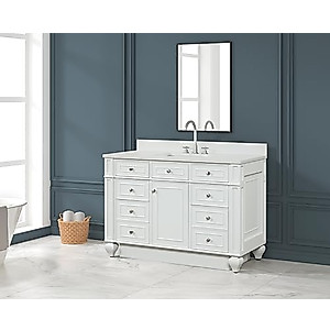 Design Element WN-48-W Bathroom Vanity, 48 in, Ivory White