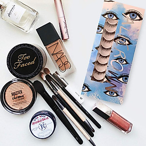 ALICROWN False Eyelashes Natural Lightweight Handmade Lashes-BLUE (10 Pairs)