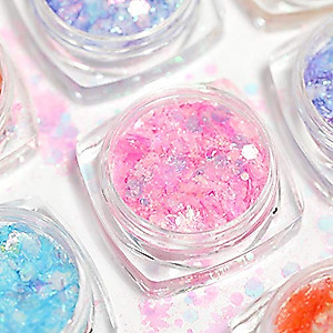 Stars Crystal Sequins Epoxy Resin Mold Filler Holographic Nail Sequins Glitter Flakes for Nail Art Decorations
