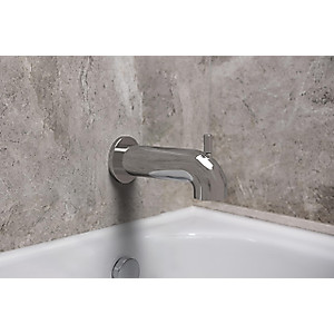 Olympia Faucets OP-640063 Extended 7" Combo Diverter Tub Spout in Polished Chrome