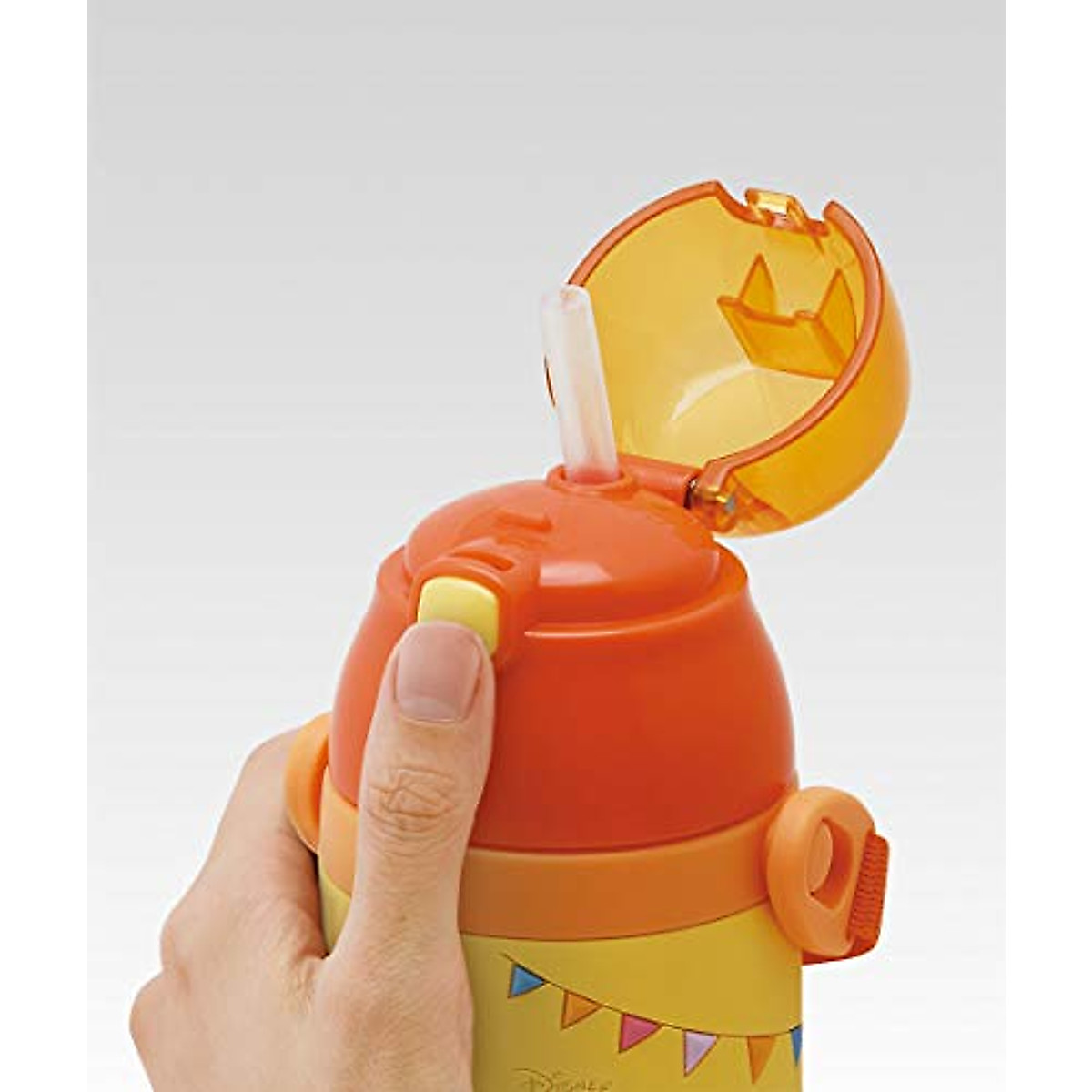 Skater SSPV4 Stainless Steel Children's Water Bottle, 12.8 fl oz (380 ml), Straw Drinking, 3D, Winnie the Pooh, Disney