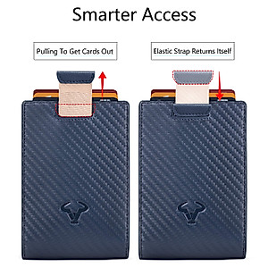 BULLIANT Slim Wallet Front Pocket, Money Clip Minimal Bifold Wallet For Men 10 Cards 3.1"x4.5",Pull-tap Access,RFID Blocking