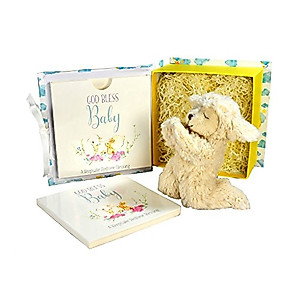 Tickle & Main Baby Praying Musical Lamb and Prayer Book Gift Set in Keepsake Box, Baptism Gifts for Girls & Boys