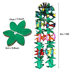 KESOTE 3 Pack Tropical Paper Flower Garland Decorations, Tissue Flower Banner for Hawaiian Luau Summer Tiki Bar Tropical Party Decor