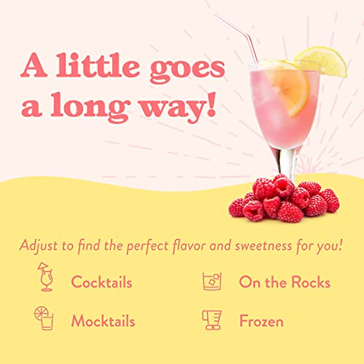 Jordan's Skinny Mixes Sugar Free Syrup, Meyers Lemon Raspberry Flavor, Fruit Flavored Water Enhancer, Drink Mix for Ice Tea, Lemonade & More, Zero Calorie Flavoring, Keto Friendly, 25.4 Fl Oz, 1 Pack