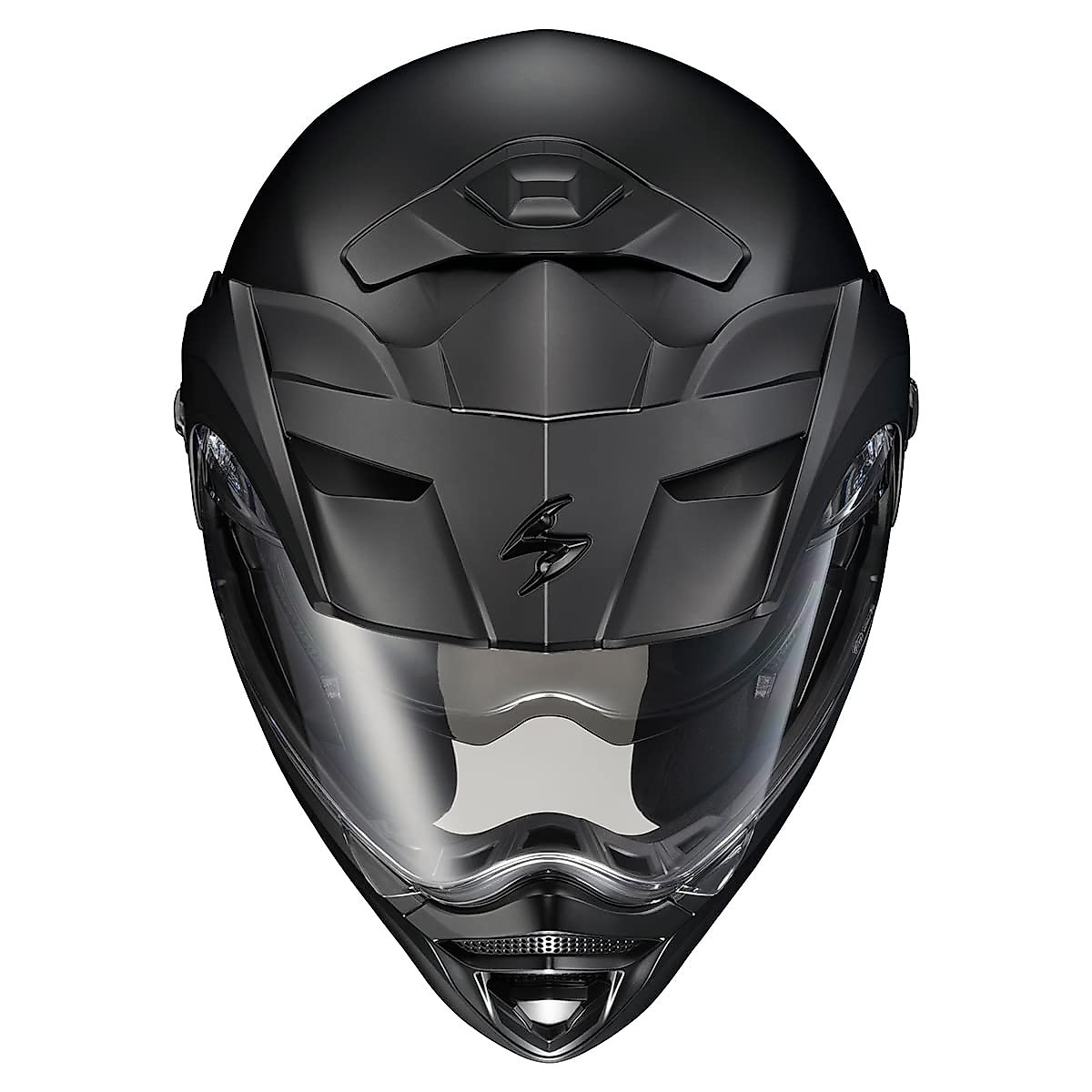 ScorpionEXO AT960 Modular Adventure Street Adult Motorcycle Helmet with Bluetooth Ready Speaker Pockets DOT ECE Approved (Solid Matte Black Medium)