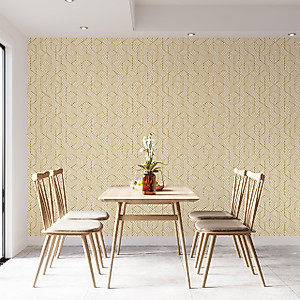 White and Gold Geometry Stripped Hexagon Peel and Stick Contact Paper self Adhesive Wallpaper Removable Vinyl Film Decorative Shelf Drawer Liner Sticker 118 inch x17.7 inch