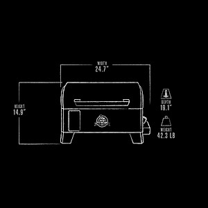 PIT BOSS 10697 Table Top Grill, Mahogany